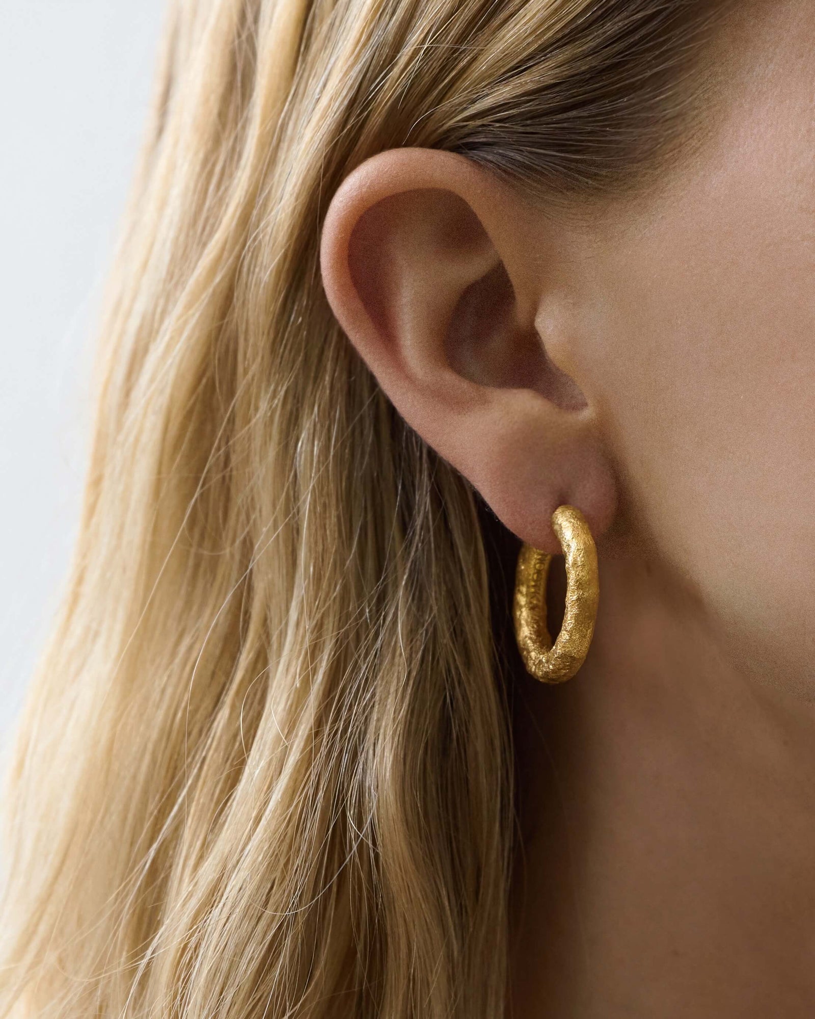 Chunky Hoop Gold - Handmade Hoop Earrings | Nootka Jewelry