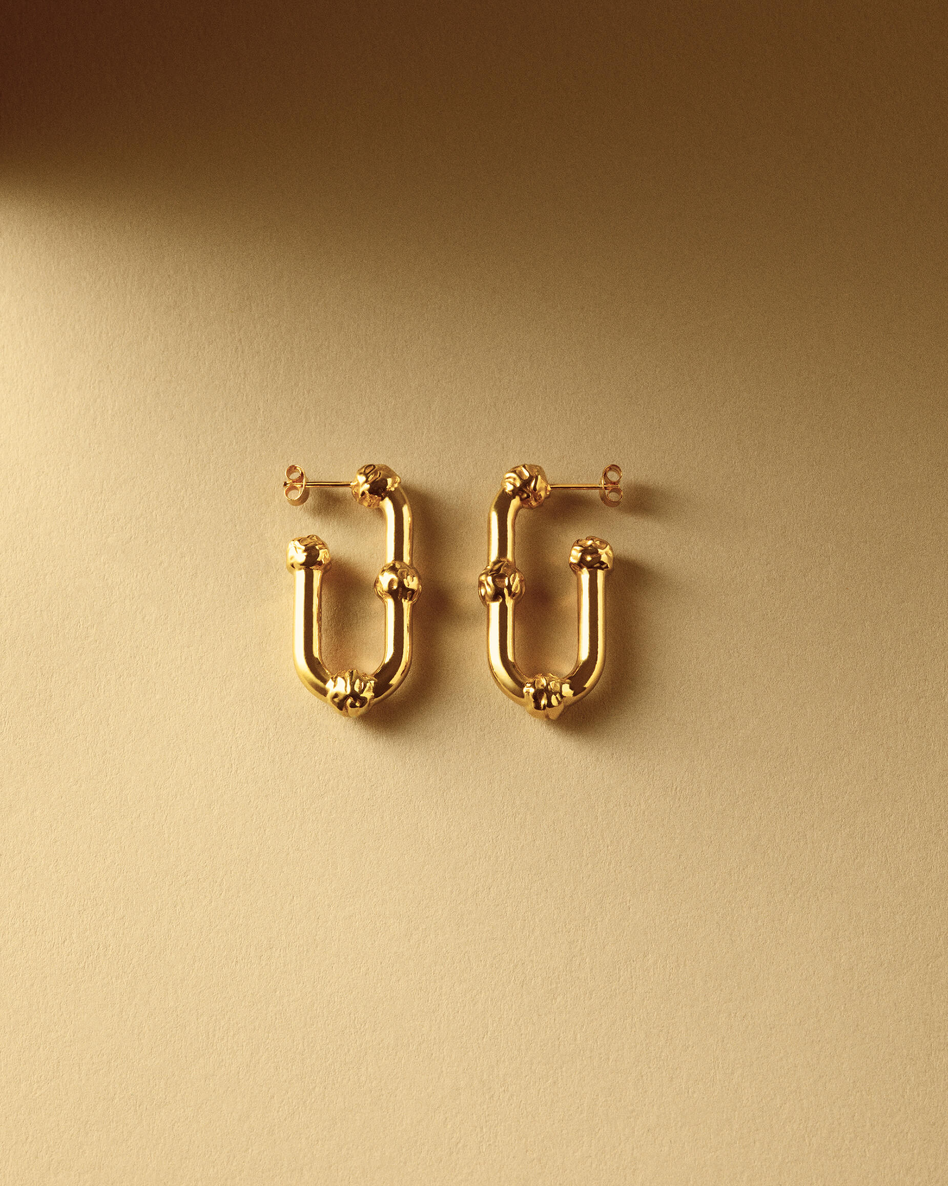 PIPE EARRINGS GOLD